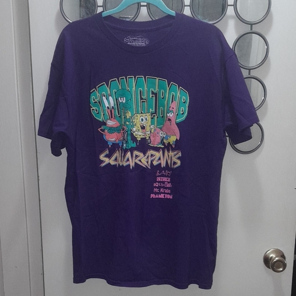 Tops | Purple Spongebob Squarepants Kids Purple Tshirt | Poshmark